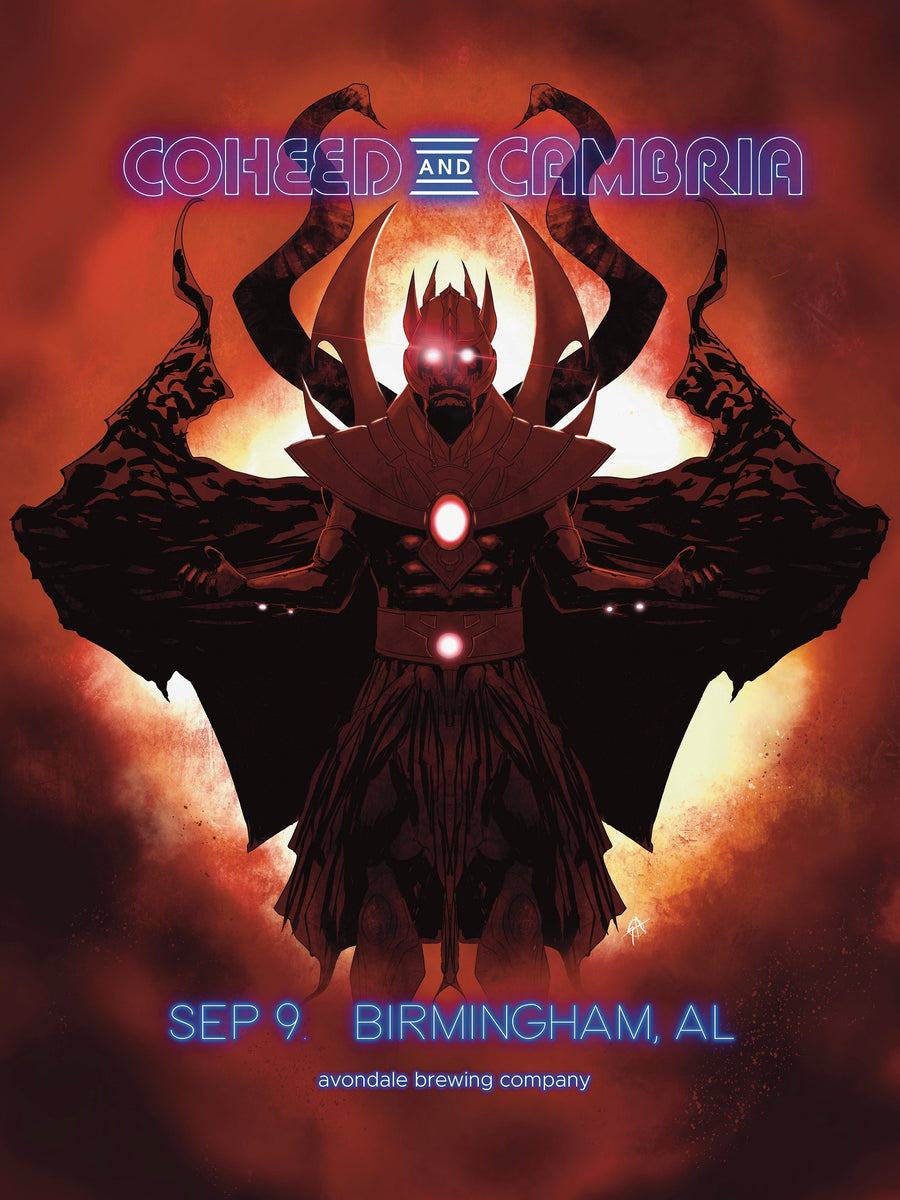 Limited to 10 AP Seth Adams Coheed and Cambria 18x24" Official Tour Po – Kirby's Comic Art