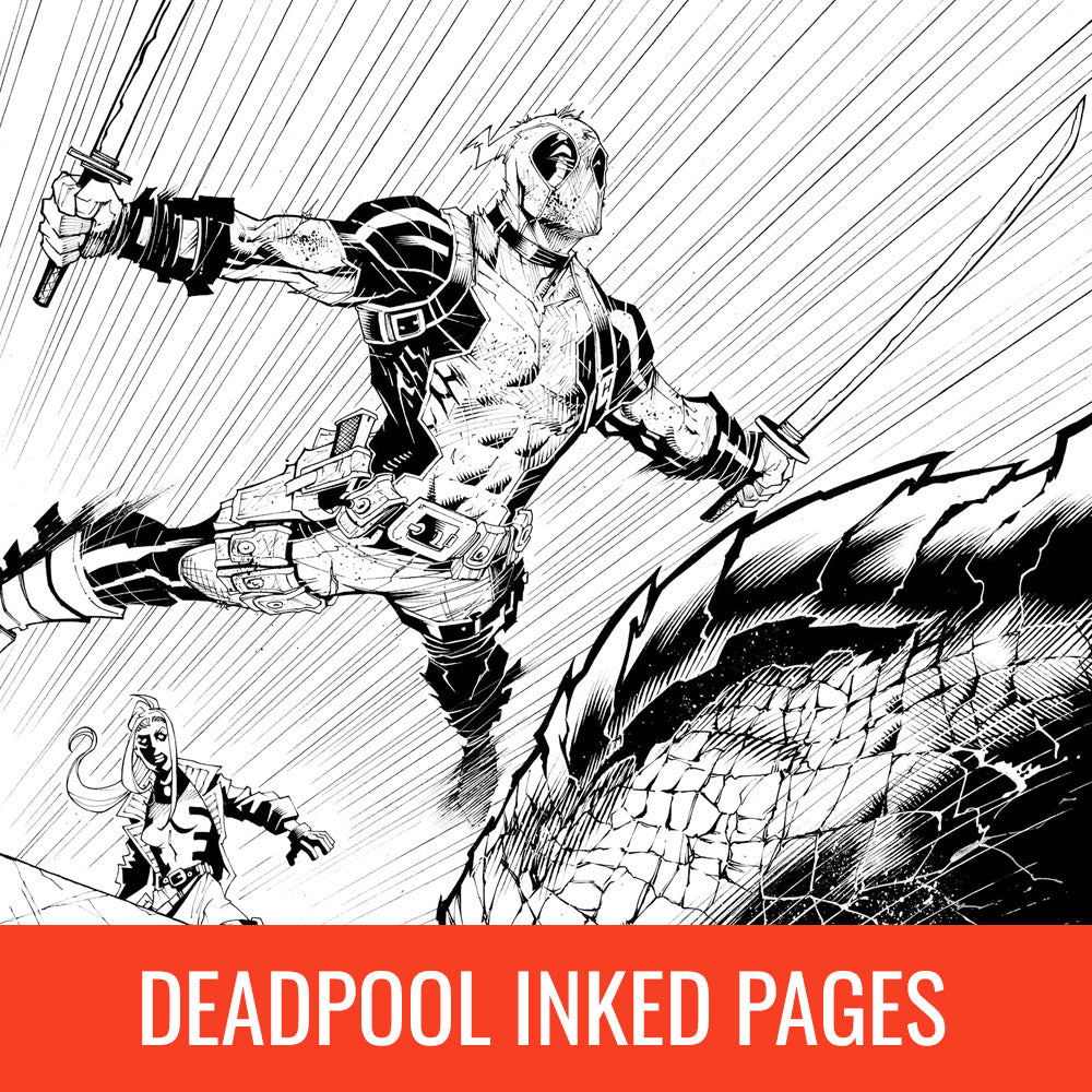 Victor Nava Deadpool Inked Pages – Kirby's Comic Art