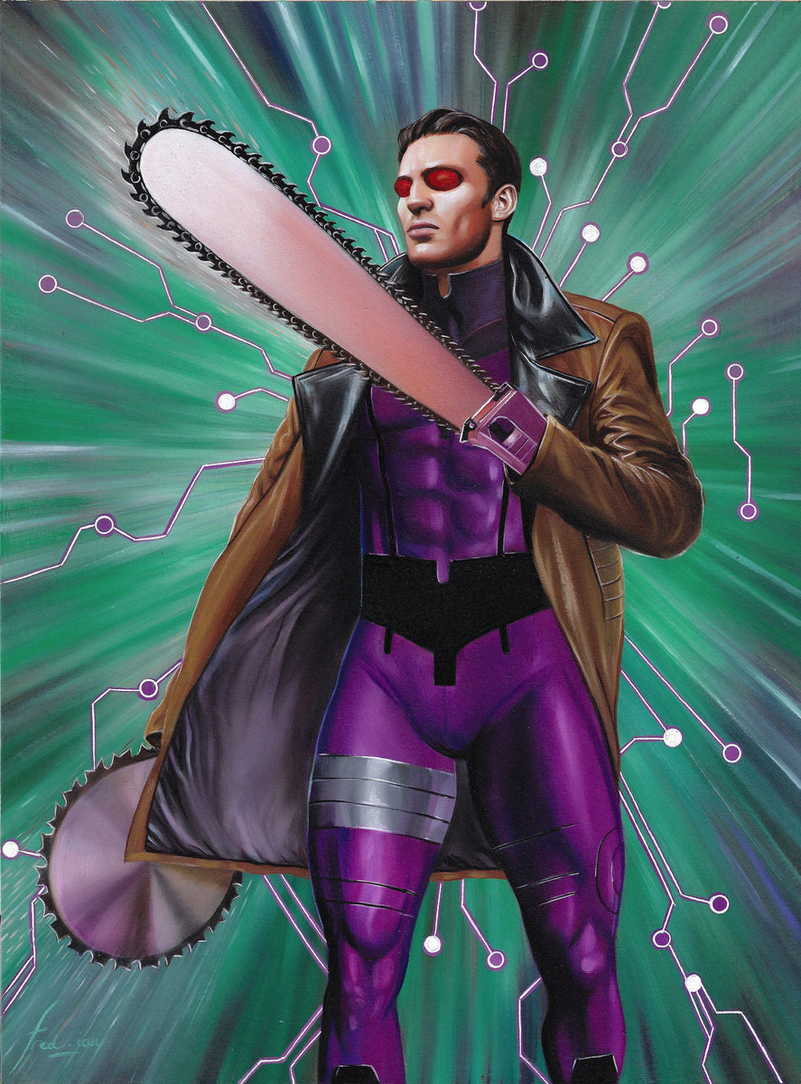 Fred Ian Original Art Machine Man Marvel Unbound Upper Deck Trading Ca ...