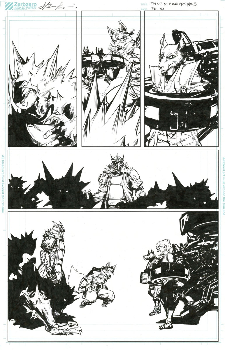 Hendry Prasetya Original Art TMNT X Naruto #3 Page 10 – Kirby's Comic Art