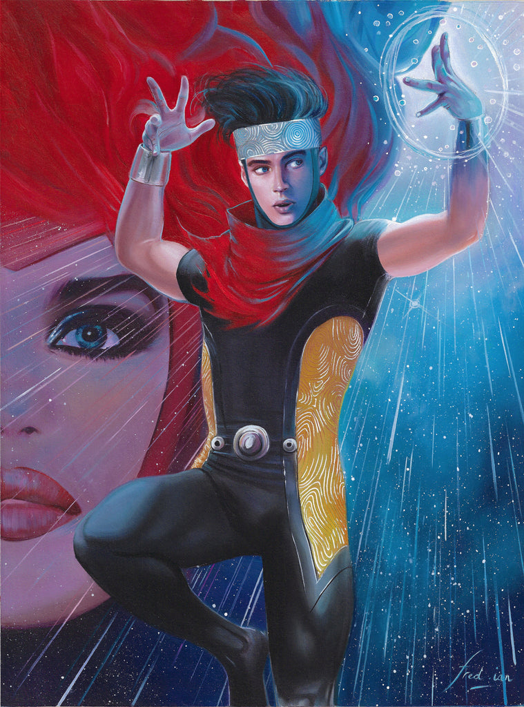 Fred Ian Original Art Wiccan Marvel Unbound Upper Deck Trading Card Ar ...