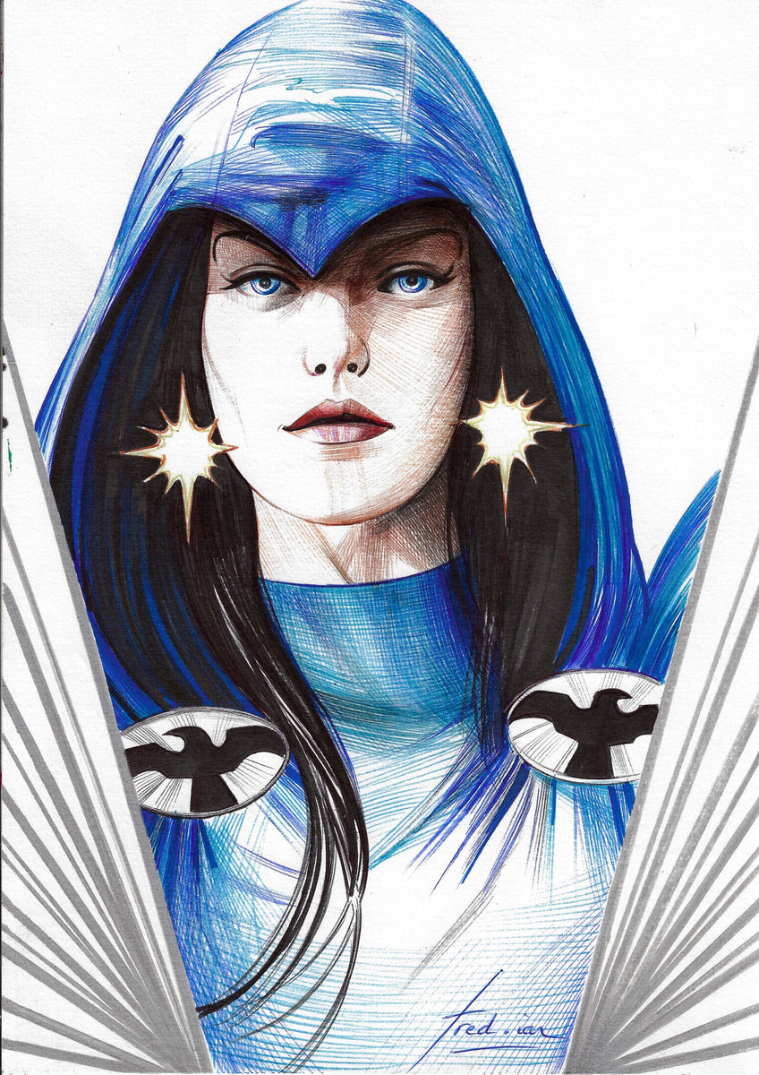 Fred Ian Original Art Raven DC Heroines Collection Illustration – Kirby ...