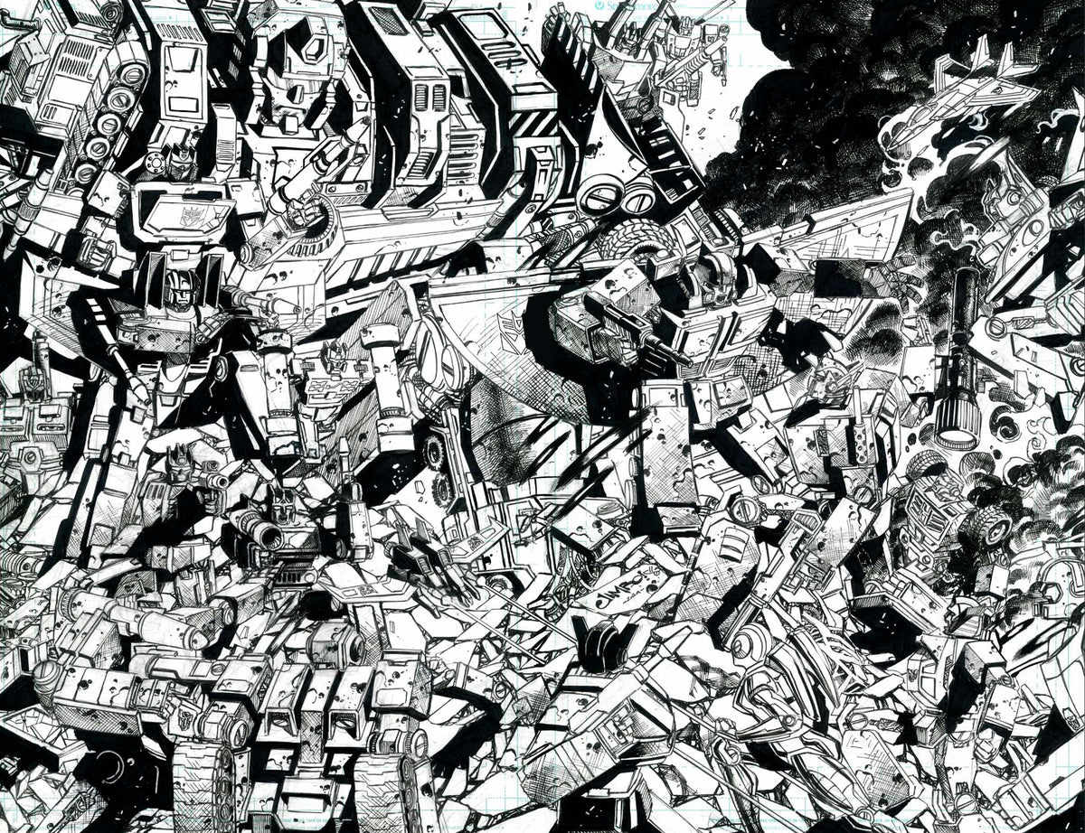 Jimbo Salgado Original Art Transformers #17 Wrap Around Cover – Kirby's ...