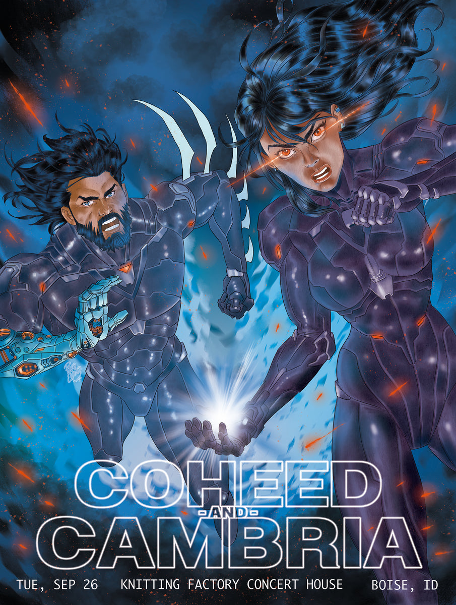 Paco Diaz Original Art Coheed and Cambria Tour Poster – Kirby's Comic Art