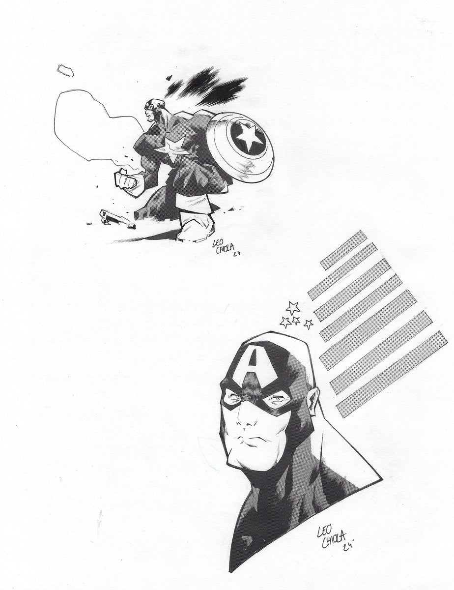 Leo Chiola Original Art Captain America – Kirby's Comic Art