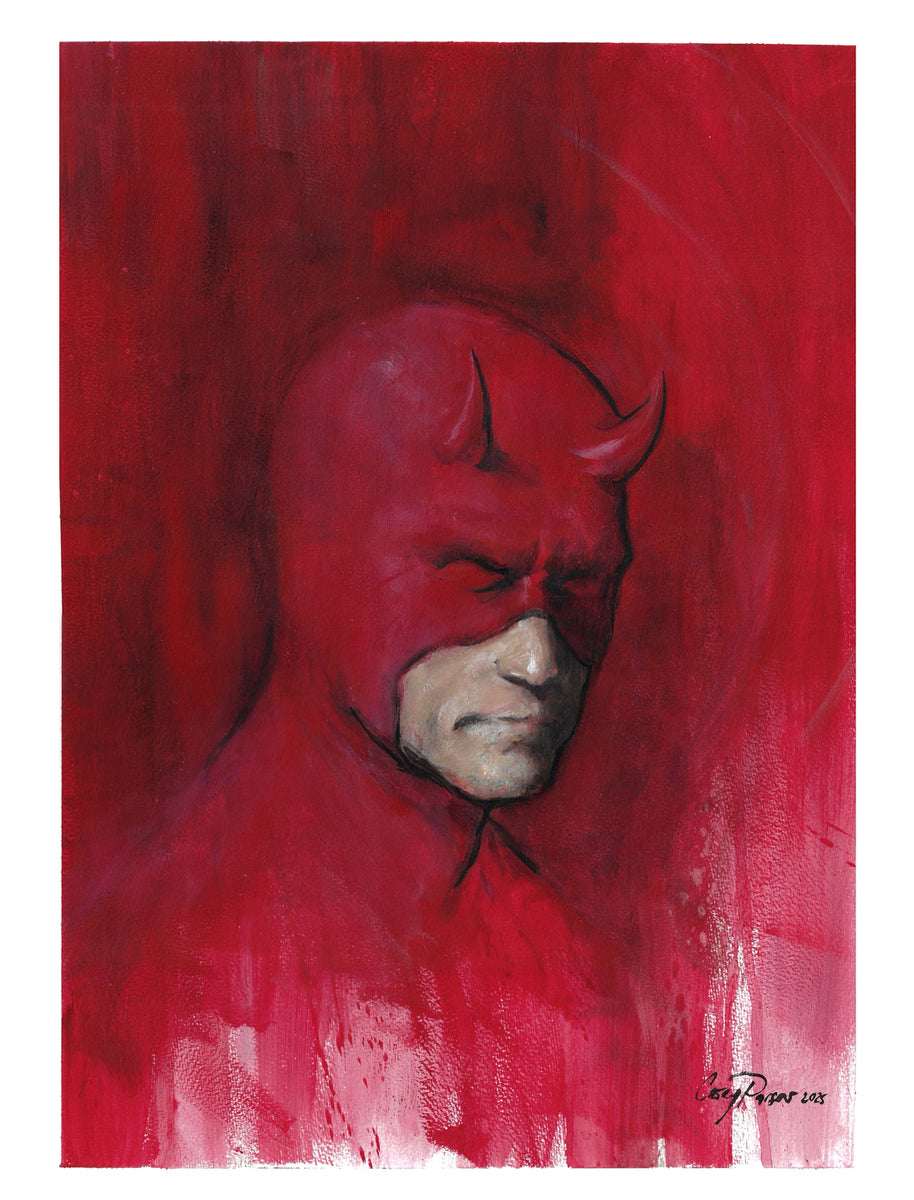 Casey Parsons Original Art Daredevil Illustration – Kirby's Comic Art