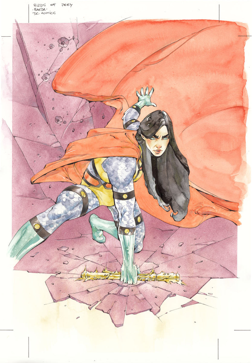 Chuma Hill Original Art Birds Of Prey #4 Cover – Kirby's Comic Art