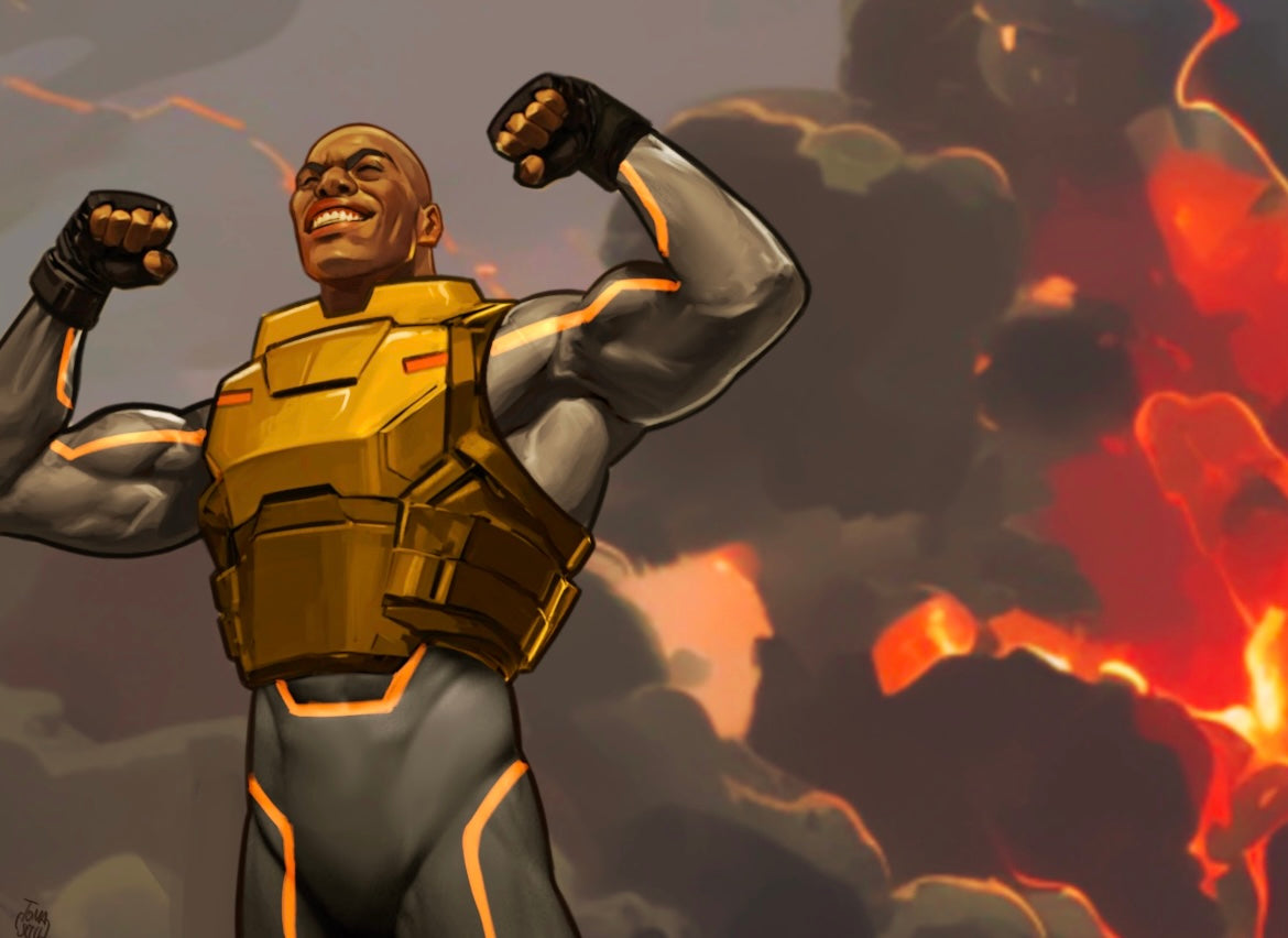 Francesco Tomaselli Original Art Overpower Black Samson Invincible Pub ...