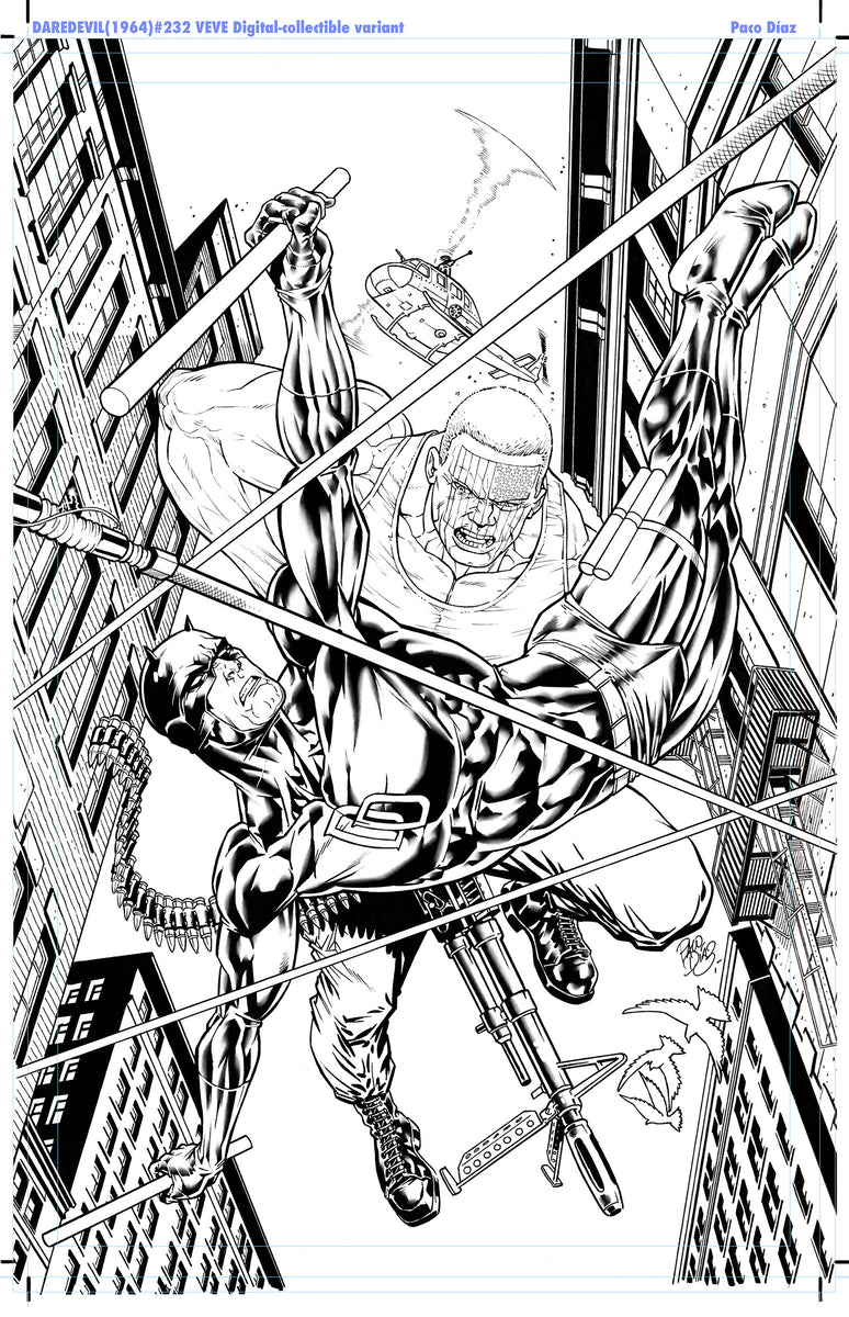 Paco Diaz Original Art Daredevil (1964) #232 Veve Cover (First Appeara ...