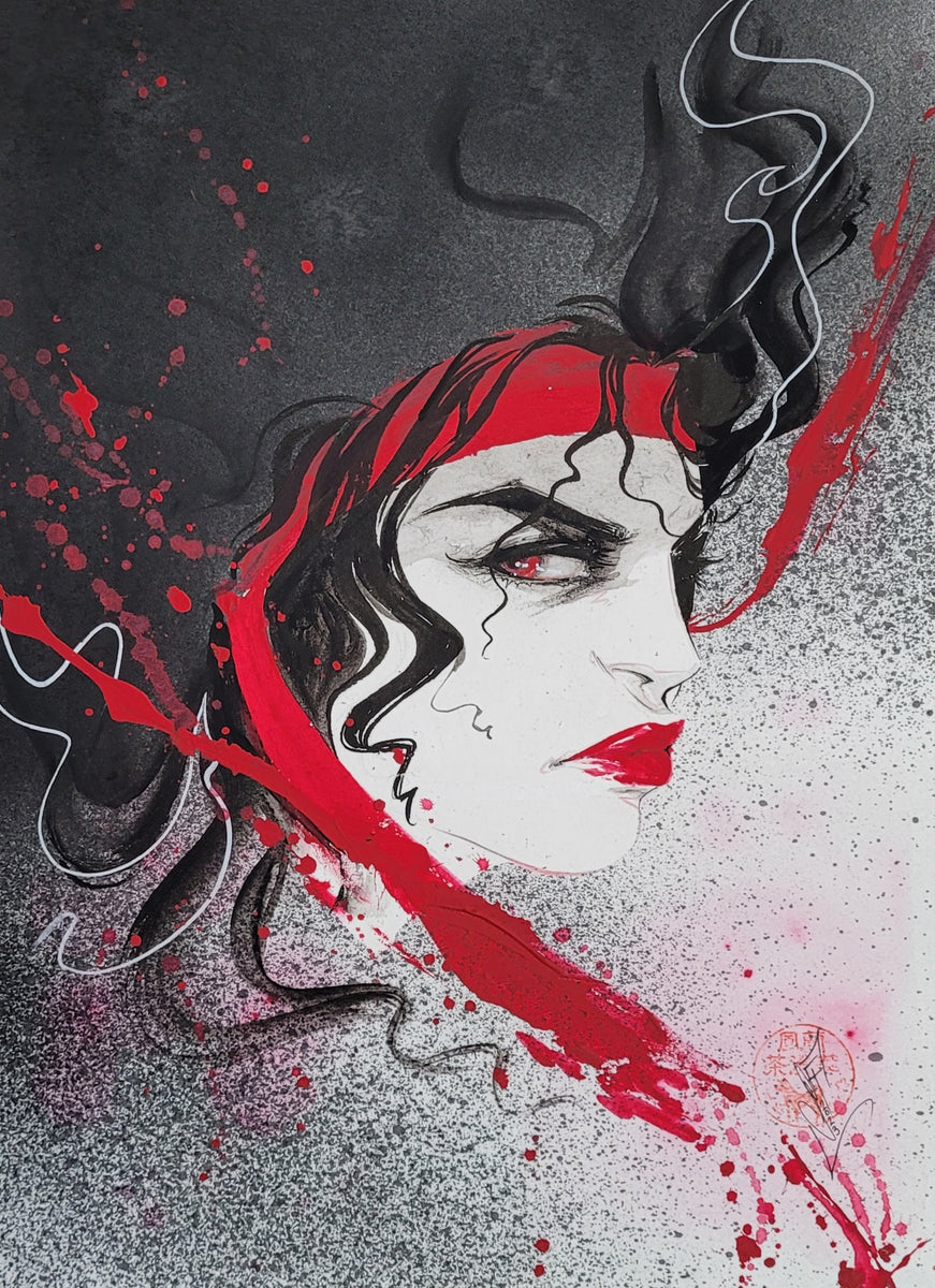 Francesca Fantini Original Art Elektra Illustration – Kirby's Comic Art