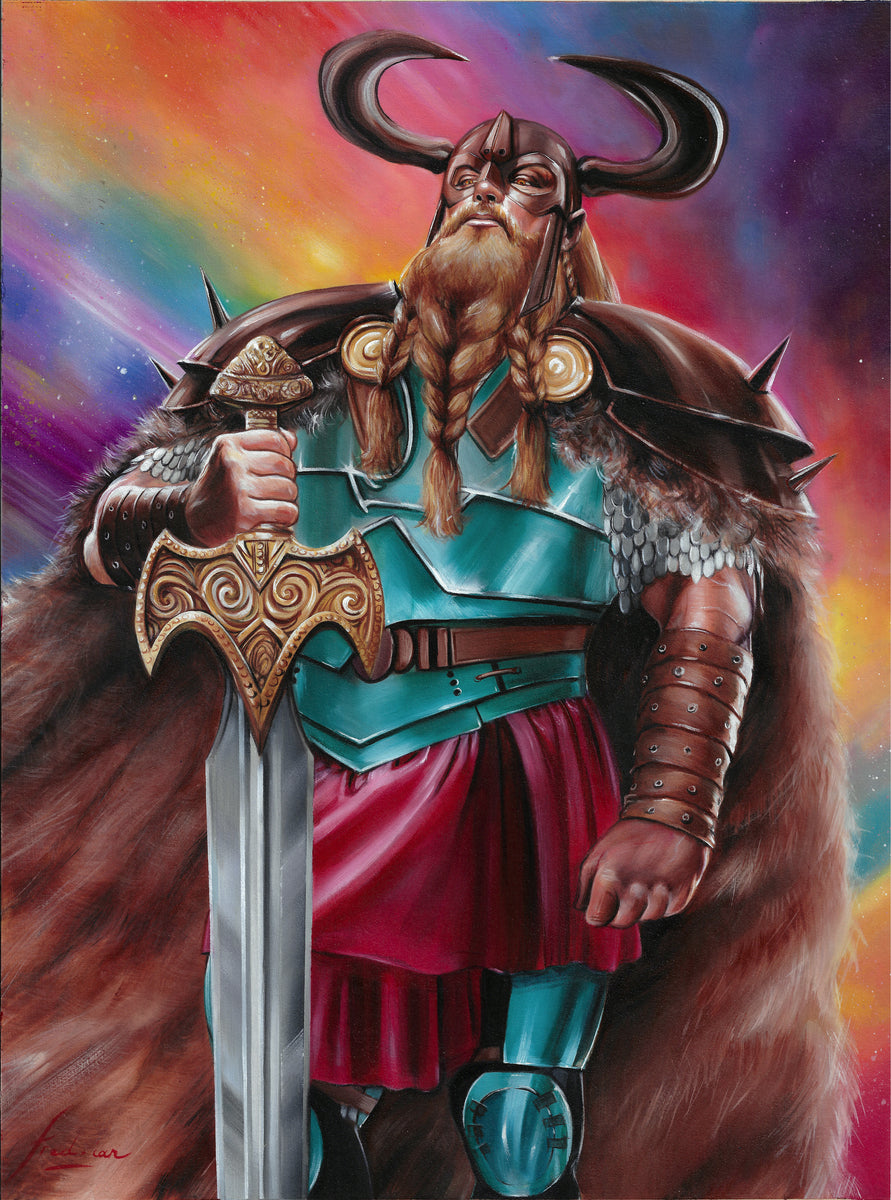 Fred Ian Original Art Heimdall Marvel Unbound Upper Deck #71 Trading C ...