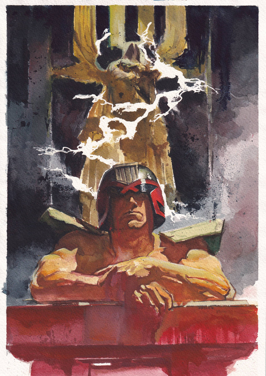 Ito Original Art Judge Dredd Illustration – Kirby's Comic Art