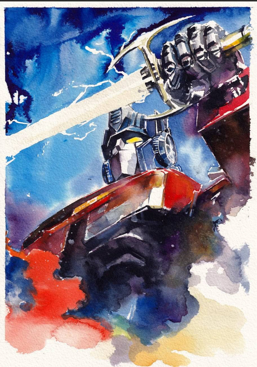 Ito Original Art Transformers #23 Watercolour Cover – Kirby's Comic Art