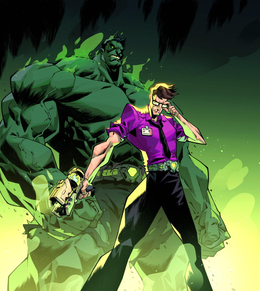 Leo Chiola Original Art Hulk / Bruce Banner Marvel SNAP Inked Art ...