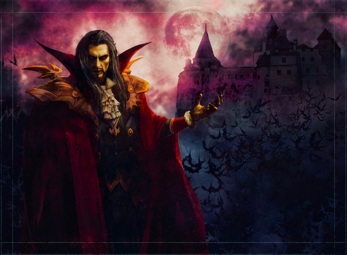 Seth Adams Original Art Overpower Dracula Card Art – Kirby's Comic Art