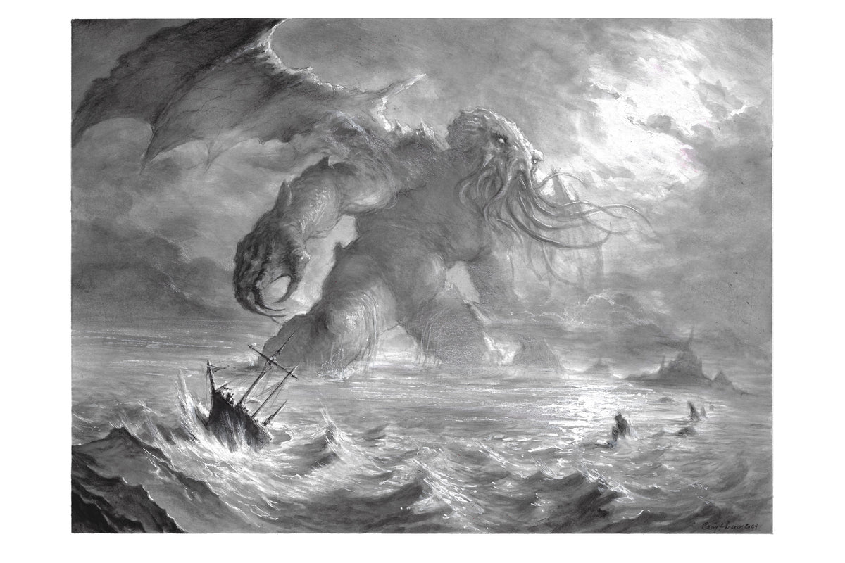 Casey Parsons Original Art Overpower Cthulhu Card Art – Kirby's Comic Art