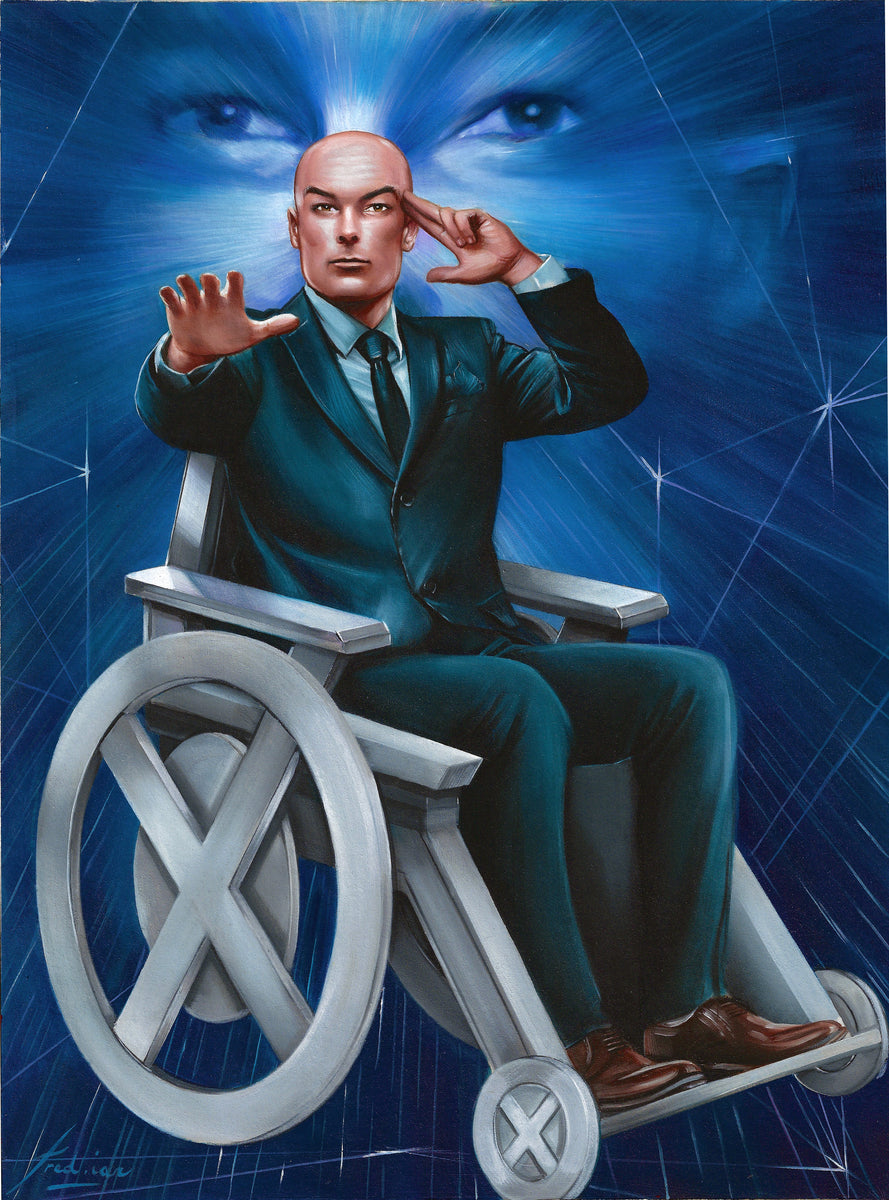 Fred Ian Original Art Professor X Marvel Unbound Upper Deck #79 Tradin ...