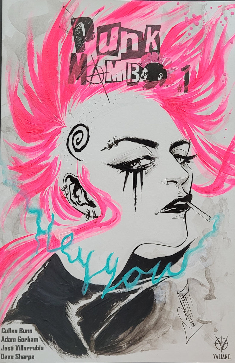 Francesca Fantini Original Art Punk Mambo Blank Cover – Kirby's Comic Art