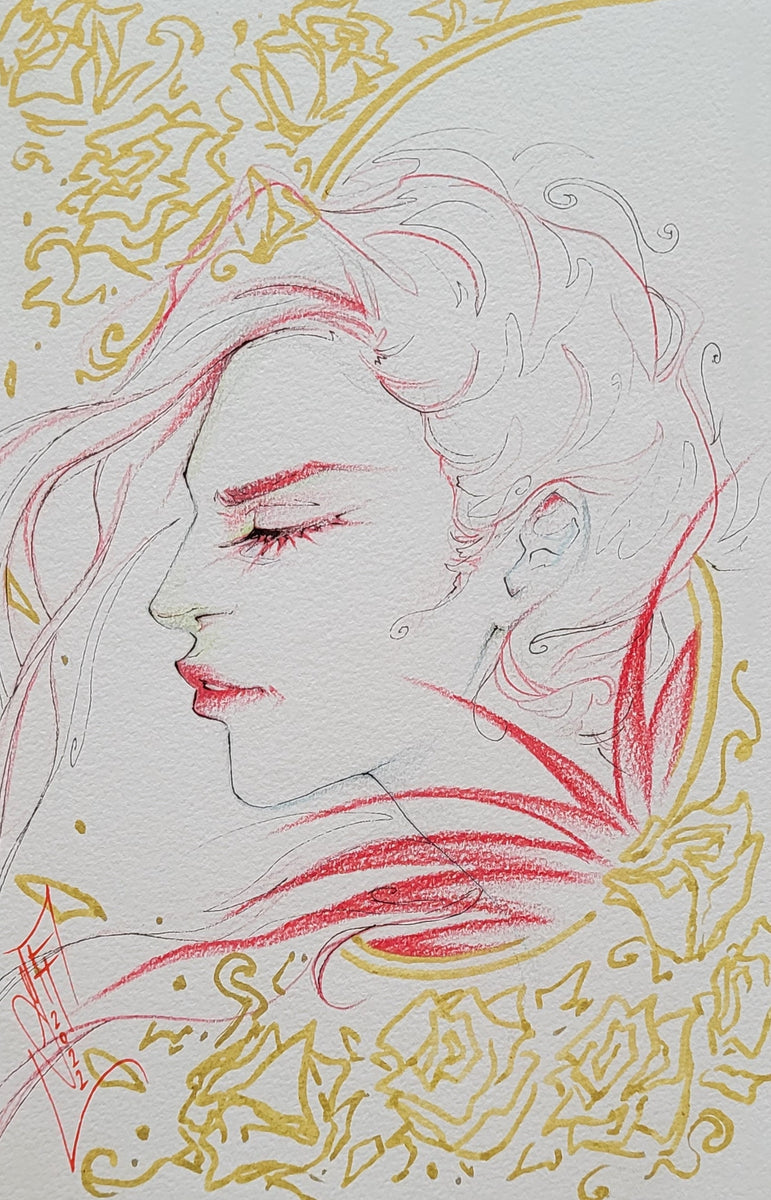 Francesca Fantini Original Art Poison Ivy Sketch – Kirby's Comic Art