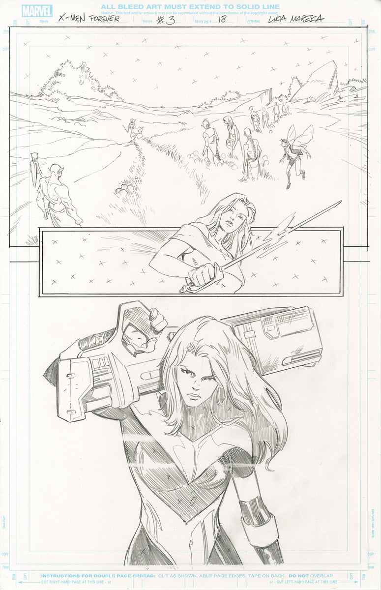 Luca Maresca Original Art X-Men Forever #3 Page 18 – Kirby's Comic Art