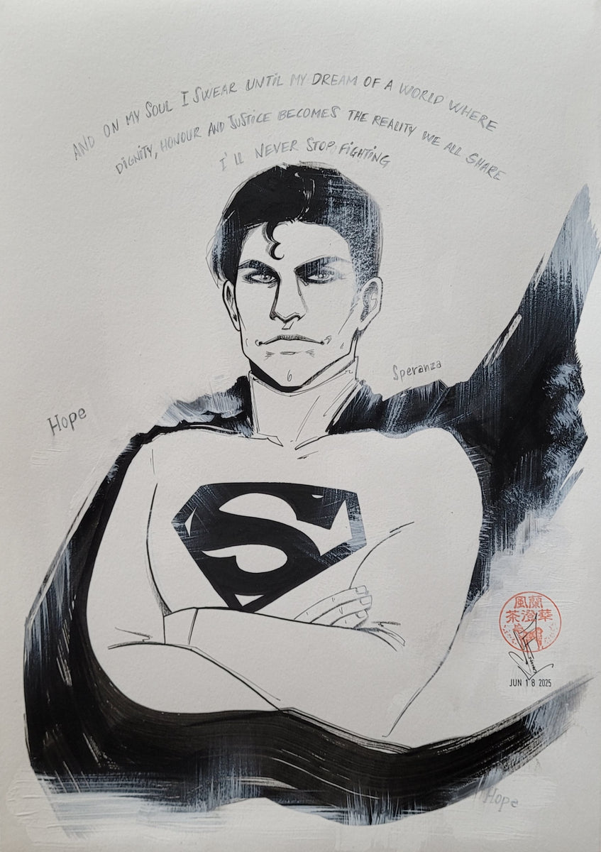 Francesca Fantini Original Art Superman Ink Illustration – Kirby's ...