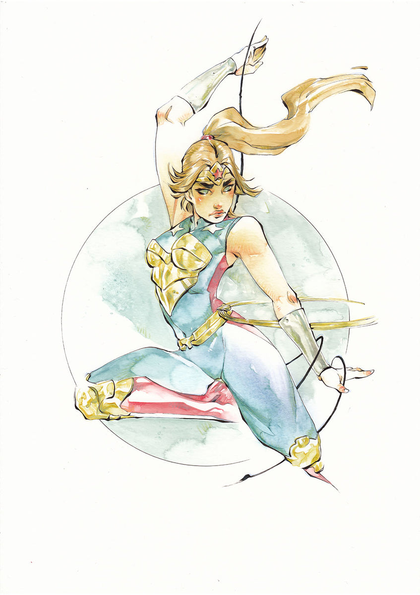 Chuma Hill Original Art A4 Wonder Woman Trinity Illustration – Kirby's ...