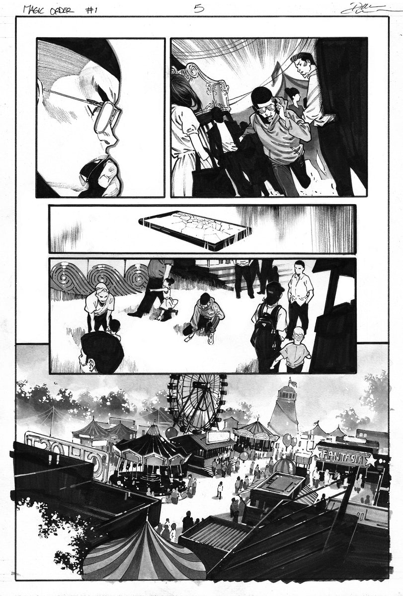Dike Ruan Original Art Magic Order #1 Page 5 – Kirby's Comic Art