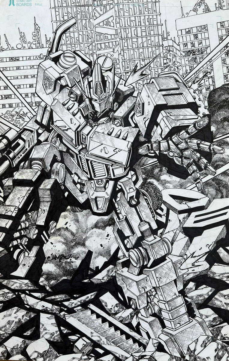 Jimbo Salgado Original Art Transformers Optimus Prime Illustration ...