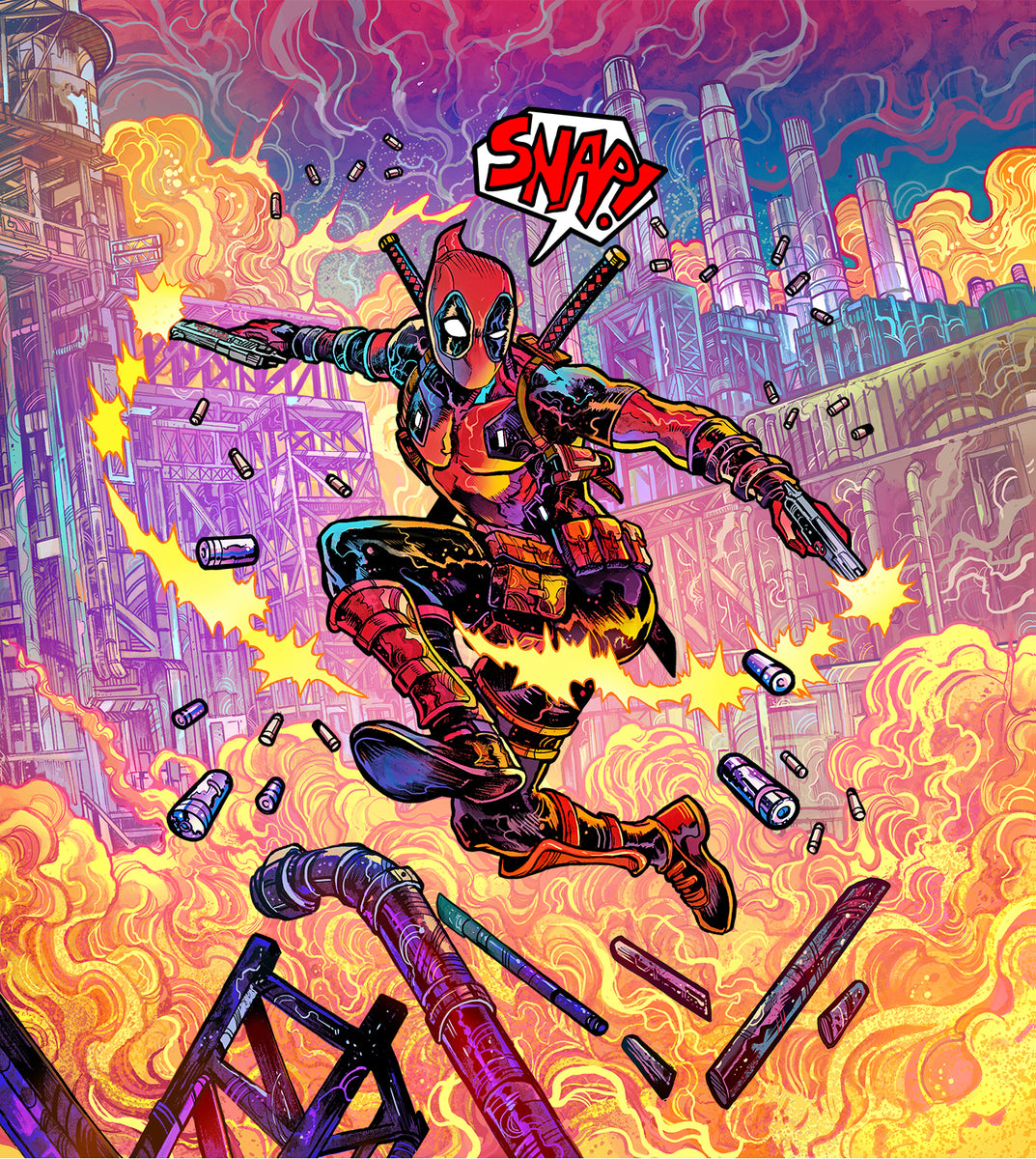 Vincenzo Riccardi Original Art Deadpool Marvel SNAP Art – Kirby's Comic Art