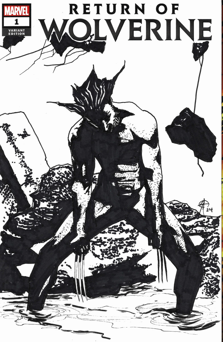 Seth Adams Original Art Wolverine Blank Cover – Kirby's Comic Art