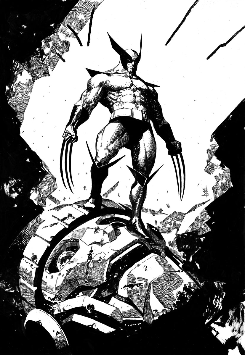Michal Ivan Original Art Wolverine Illustration – Kirby's Comic Art