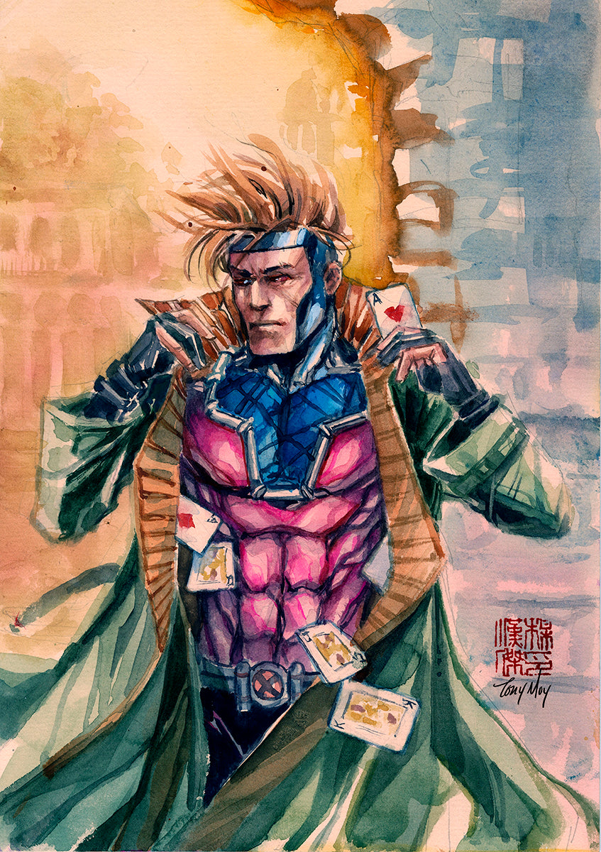 Tony Moy Original Art X-Men Collection: Gambit Illustration – Kirby's ...