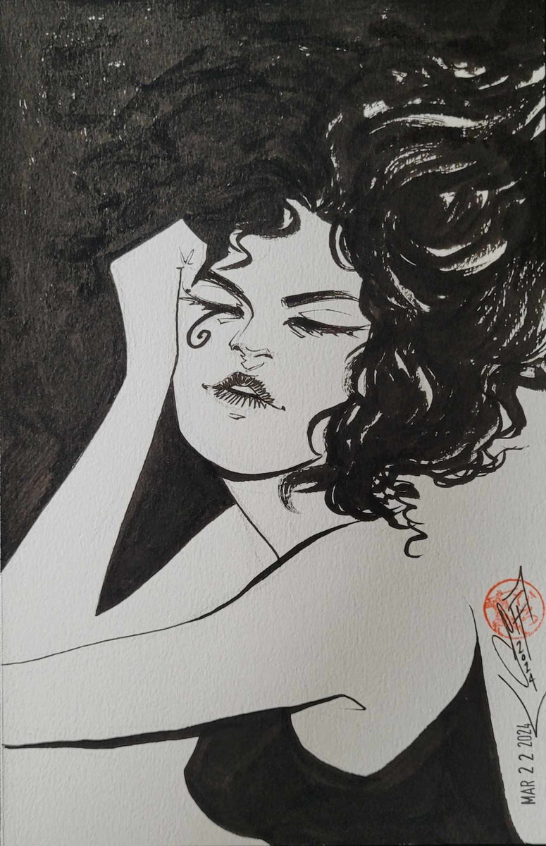 Francesca Fantini Original Art Death Sandman 5.5x8.5" Illustration ...