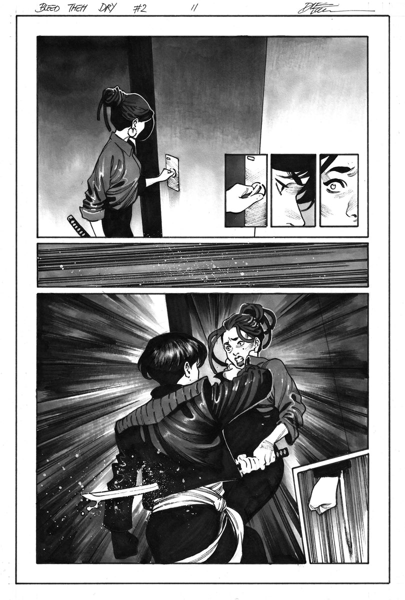 Dike Ruan Original Art Bleed Them Dry #2 Page 11 – Kirby's Comic Art