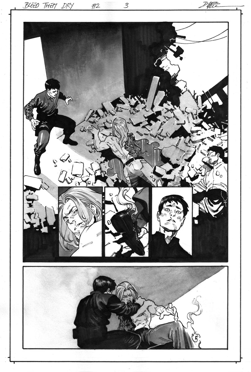Dike Ruan Original Art Bleed Them Dry #2 Page 3 – Kirby's Comic Art