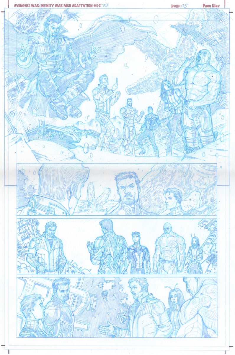 Paco Diaz Original Art Avengers Prologue #3 P3 – Kirby's Comic Art