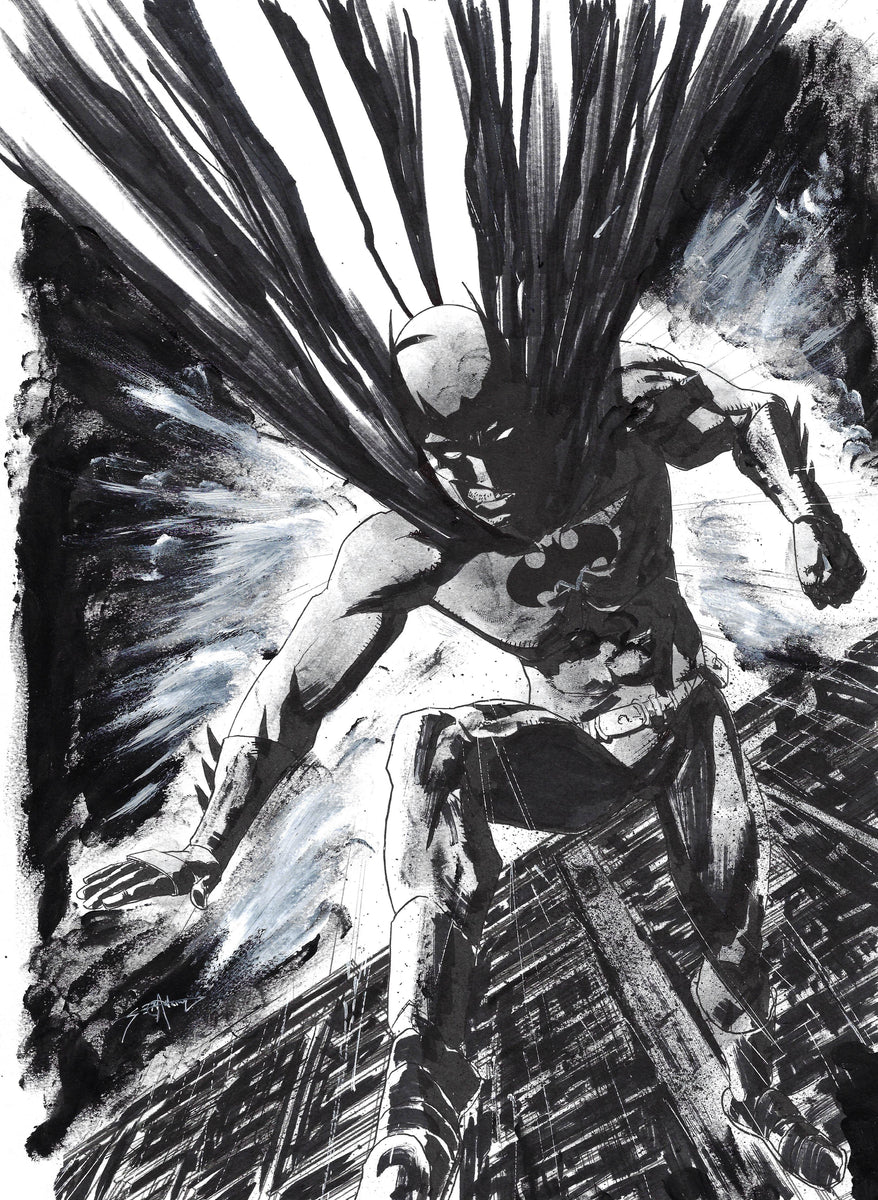 Seth Adams Original Art Batman Illustration – Kirby's Comic Art